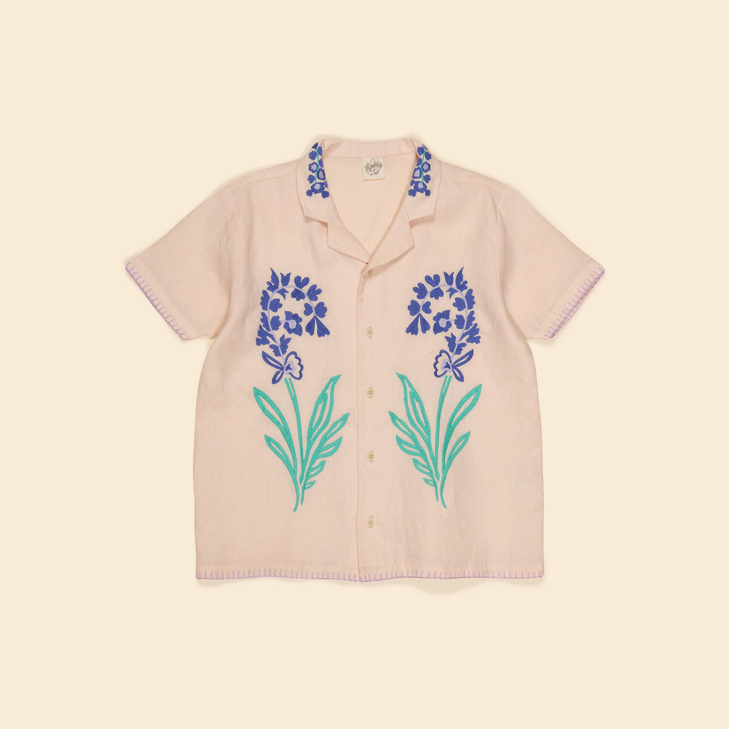 Cotton woven embroidered jersey blouse vintage inspired child. – Apolina