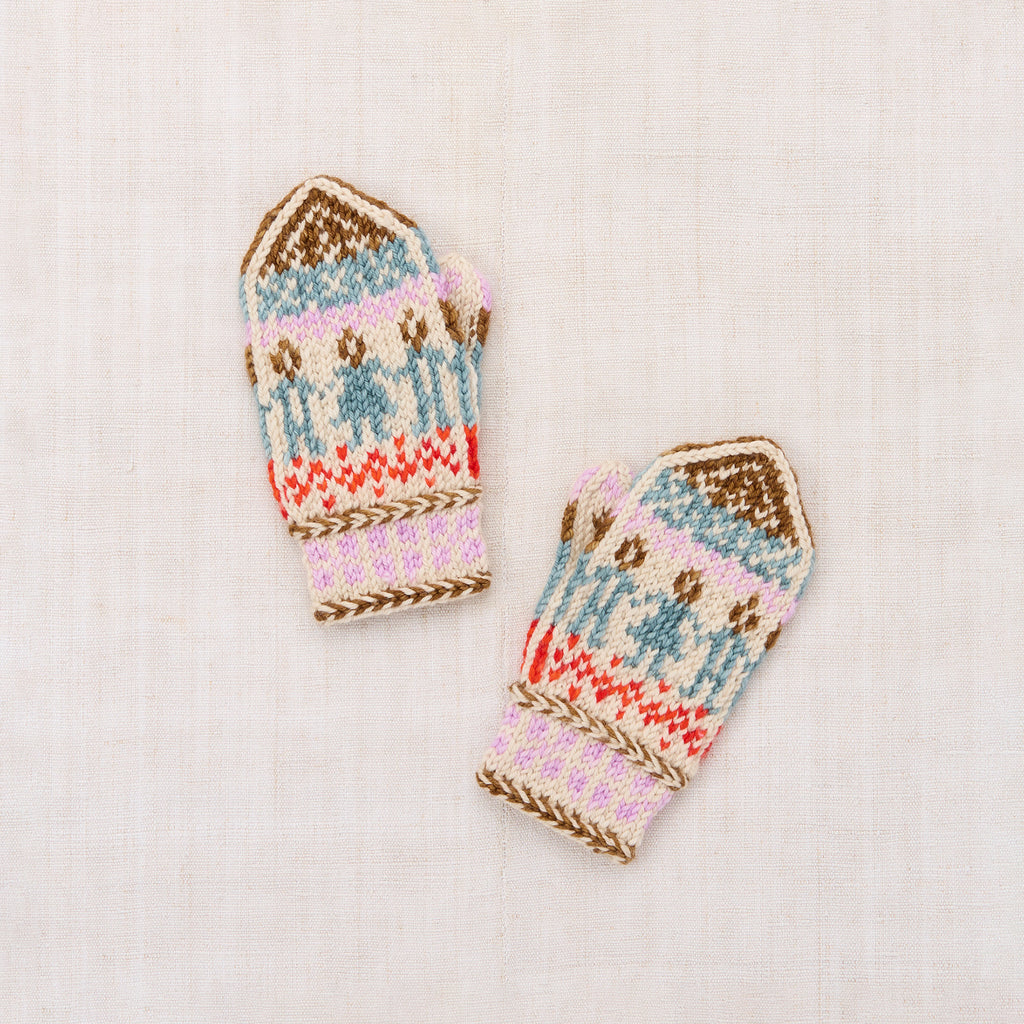 Cotton knitted gloves vintage inspired child. – Apolina