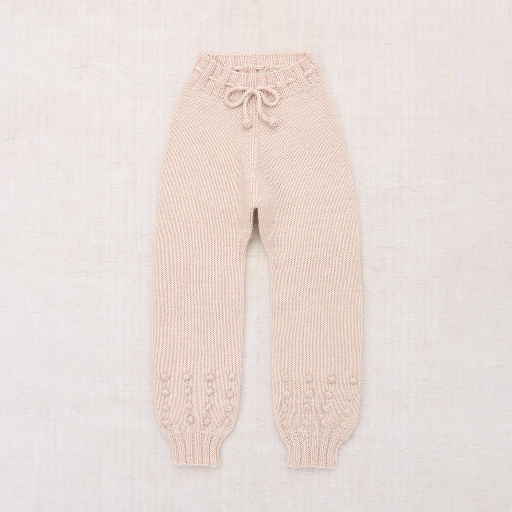 Cotton knitted popcorn jogger pant vintage inspired child. – Apolina