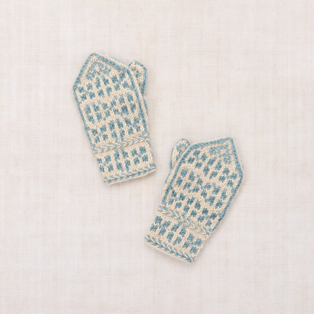 Cotton knitted gloves vintage inspired child. – Apolina